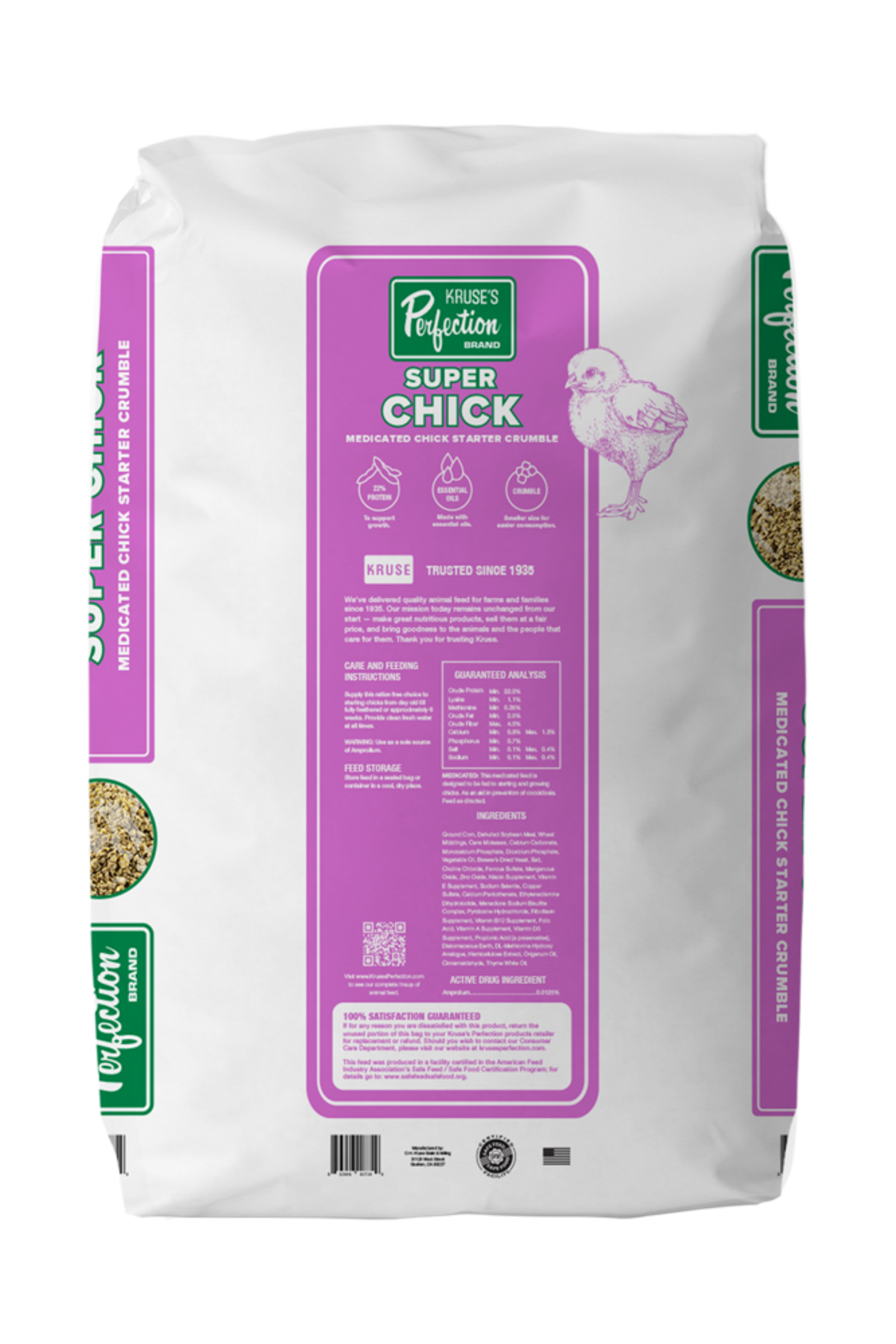 Kruse's Perfection Brand | Super Chick Medicated Chick Starter Crumble